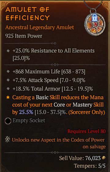 Buy Diablo 4 Legendary Items Amulet | items7.com